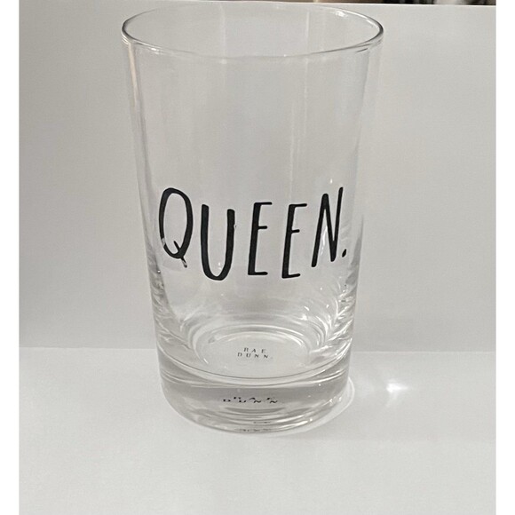 Rae Dunn | Dining | Rae Dunn Queen 6oz Clear Pint Glass Beer Water 55 ...